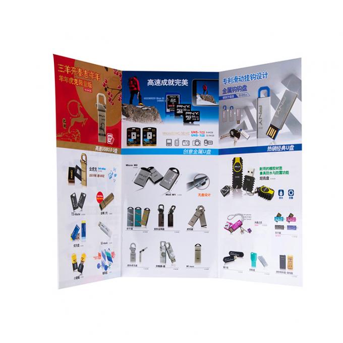 custom full color four fold leaflet large poster printing service ...