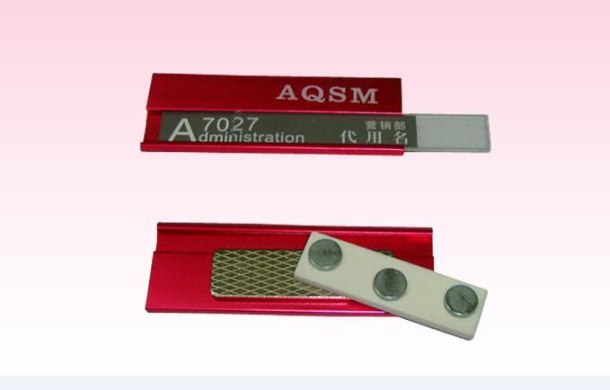 Custom Resuable Acrylic Magnet Name Badge Tag Holder with Insert Paper ...